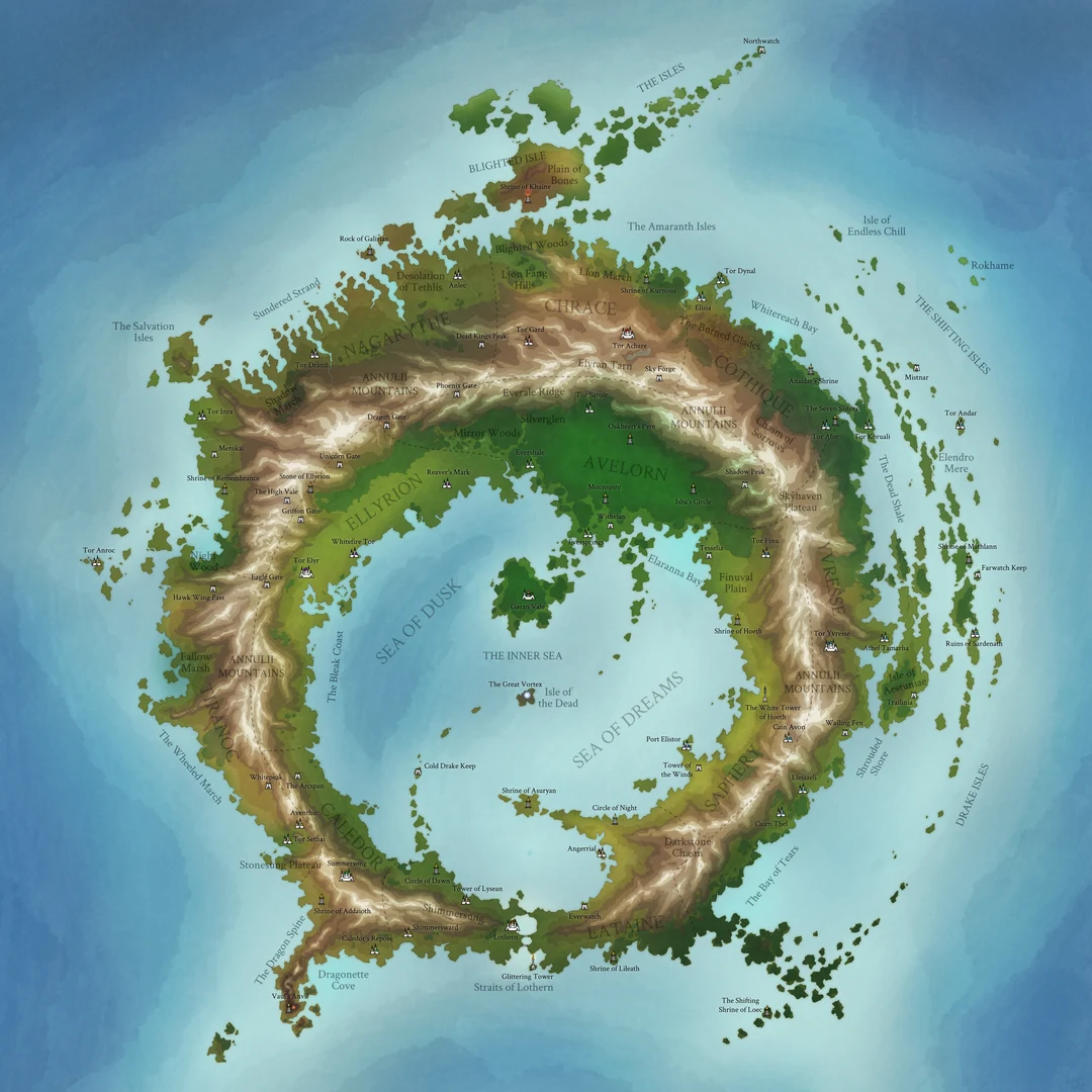 High Resolution Ulthuan Map | Scrolller