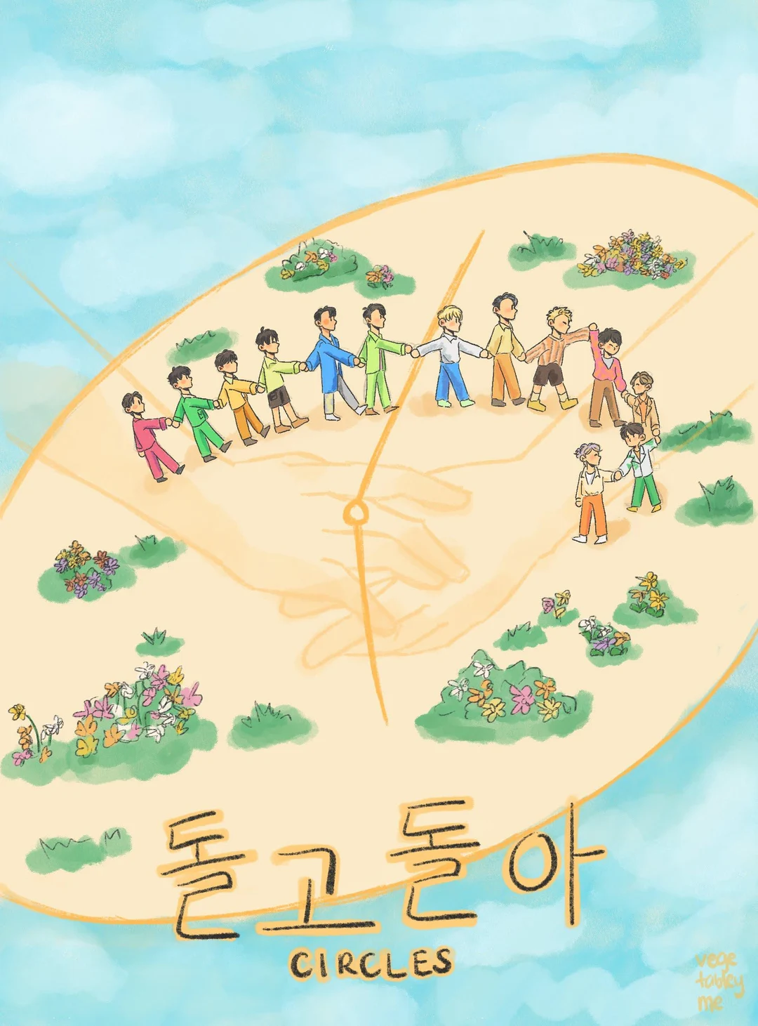 a piece i did that was inspired by the lyrics of circles ☺️ | Scrolller