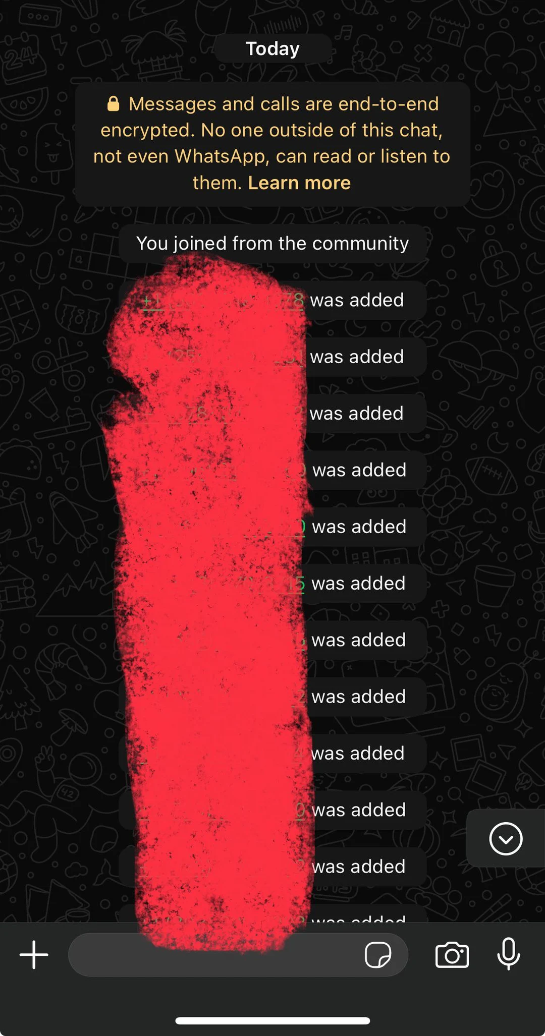 I joined a community and they added a bunch of phone numbers? | Scrolller