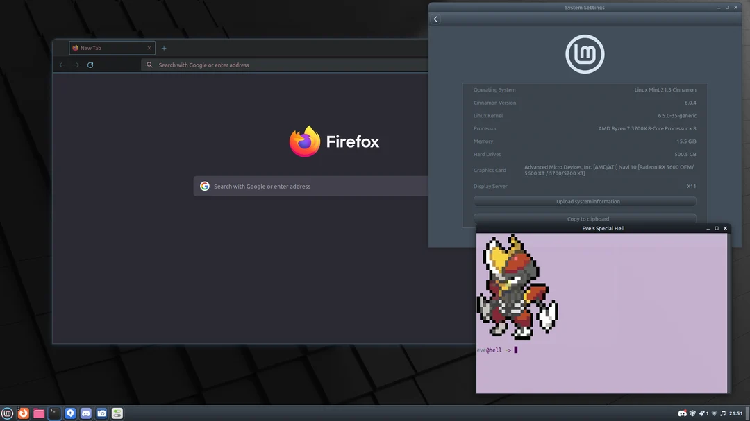 [Cinnamon] I made my Linux Mint look cool today and figured i'd post it here | Scrolller
