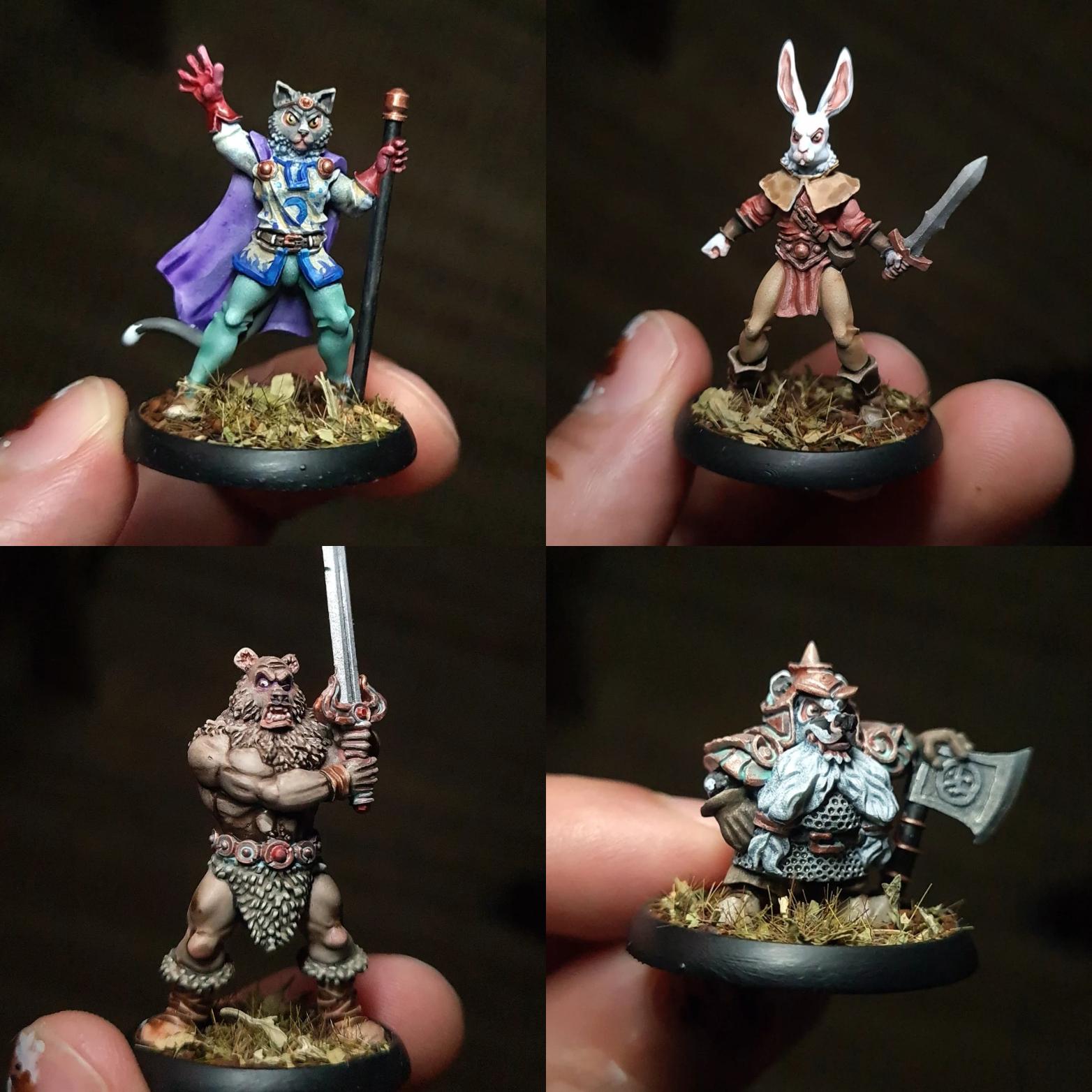 [Art] Animal Characters minis, sculpted and painted by me! | Scrolller