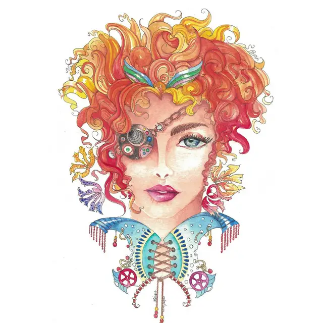 Steampunk Pirate Princess, Me, Watercolor, 2021 | Scrolller