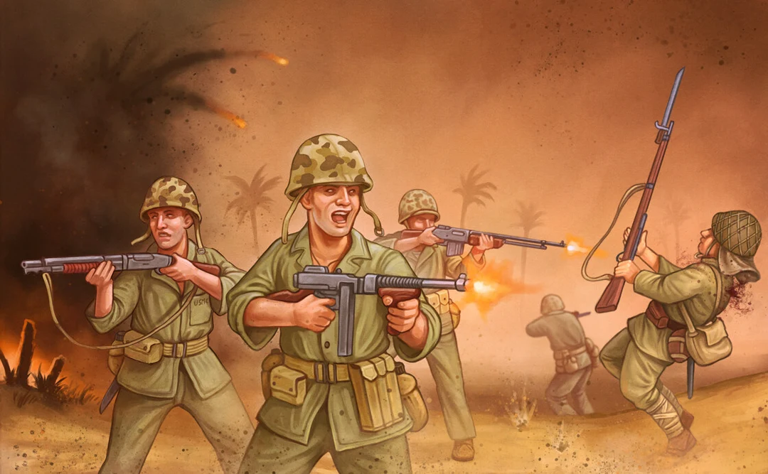 Discover more like ImaginarySoldiers: USMC storming a beach - WW2 by Ruben Megido and Related ...