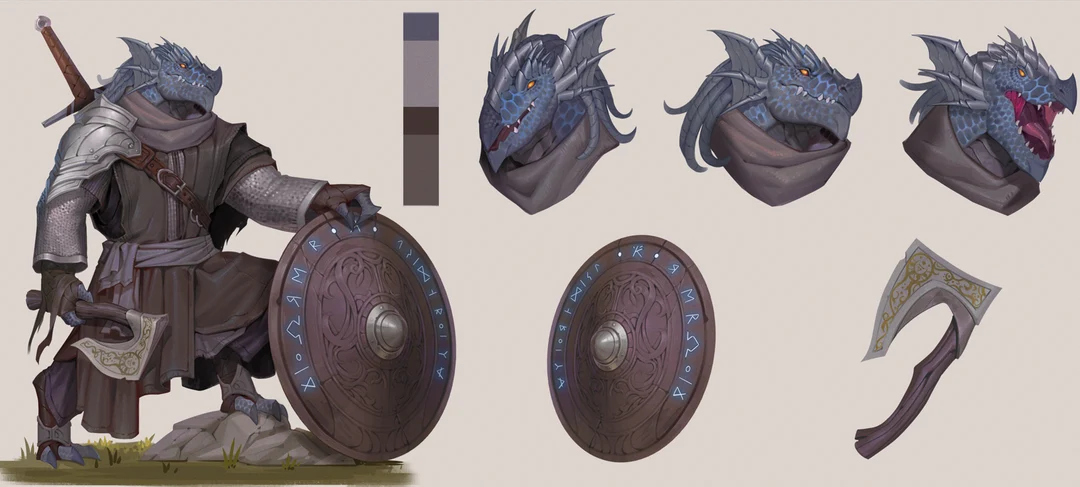 Dragonborn character art by me | Scrolller