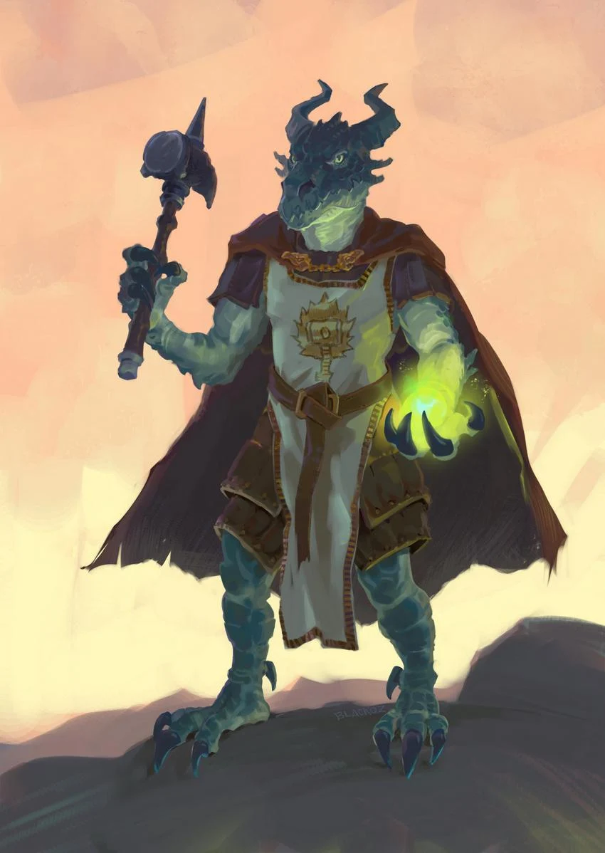Dragonborn Cleric, art by me | Scrolller