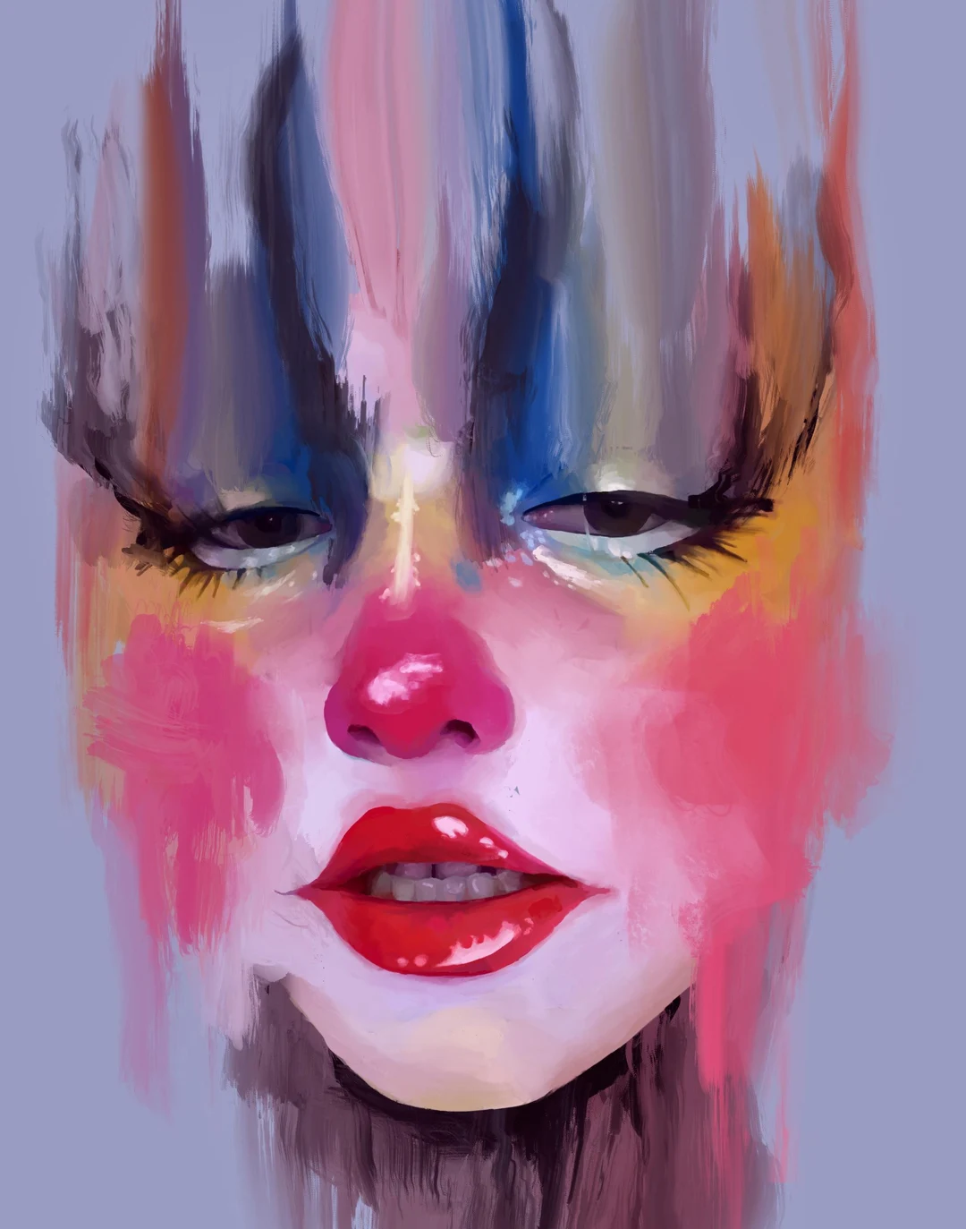 Messy Clown, me, procreate, 2022 | Scrolller