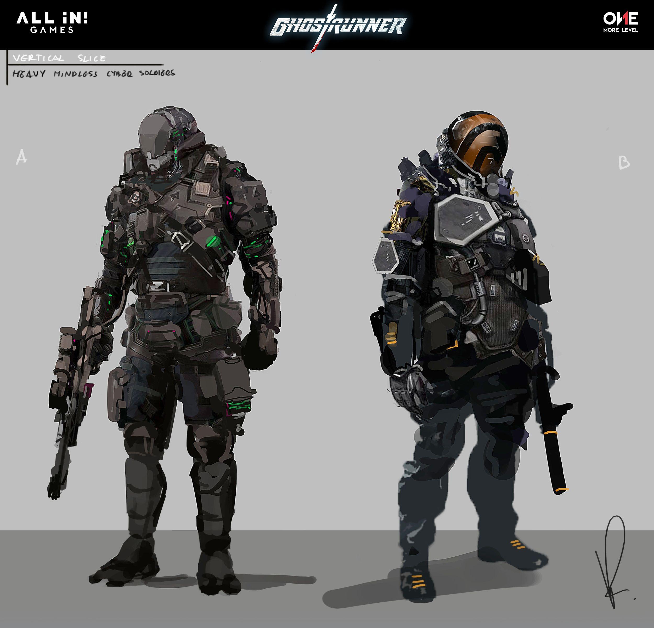 Ghostrunner character concept art samples - Rubinkowski | Scrolller