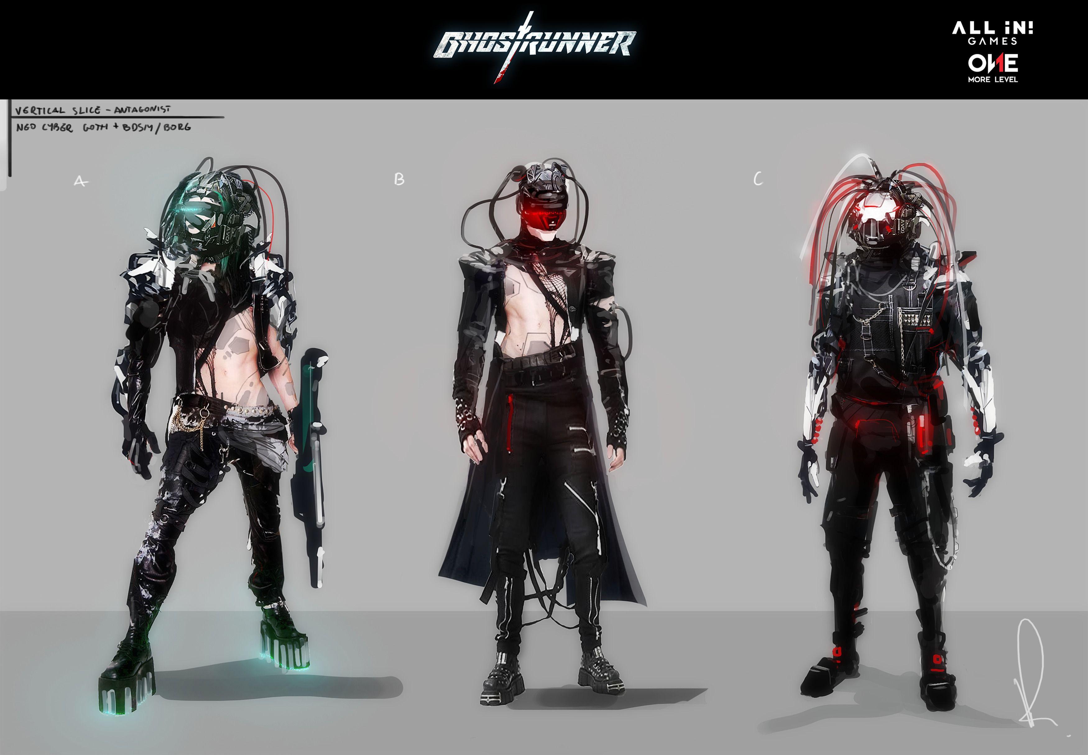 Ghostrunner character concept art samples - Rubinkowski | Scrolller