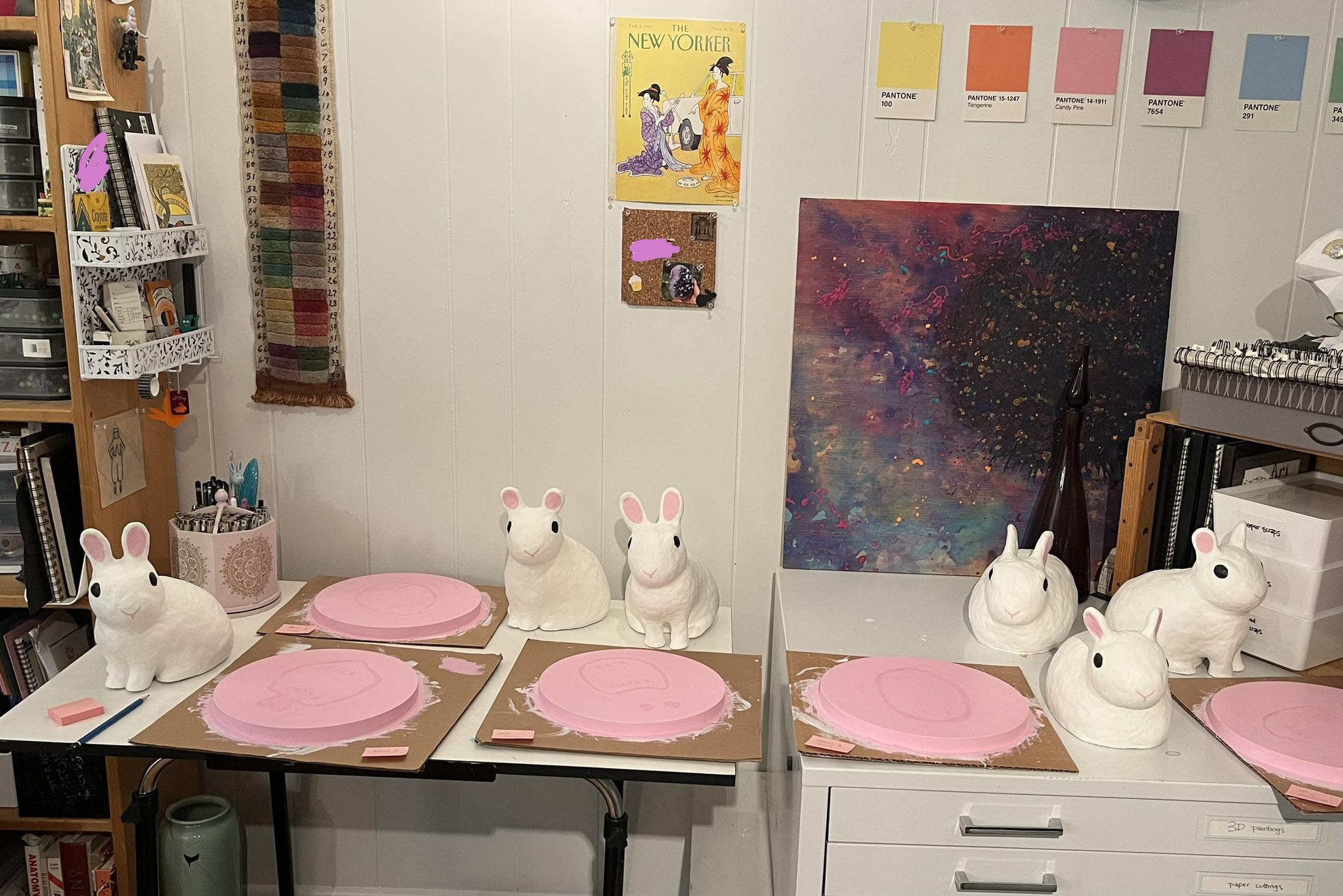 Made a fluffle of clay bunnies for my wedding | Scrolller