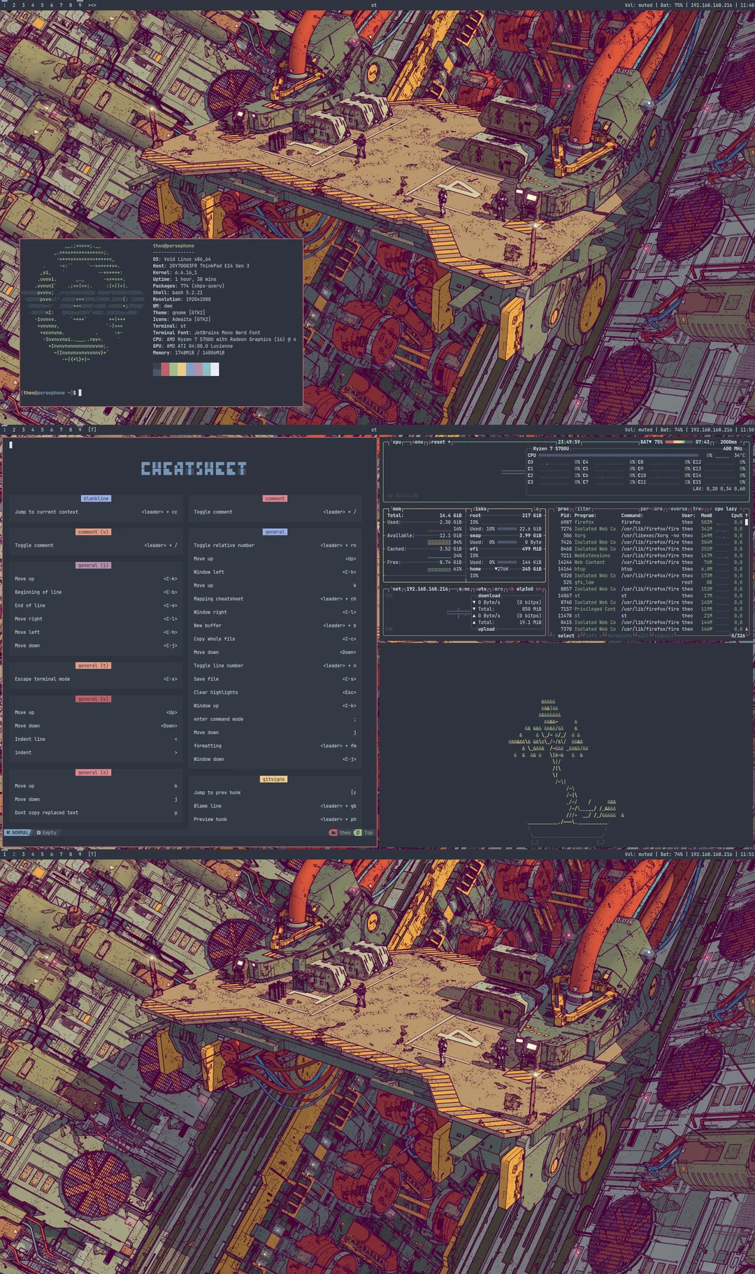 [dwm] Void my take on nord | Scrolller