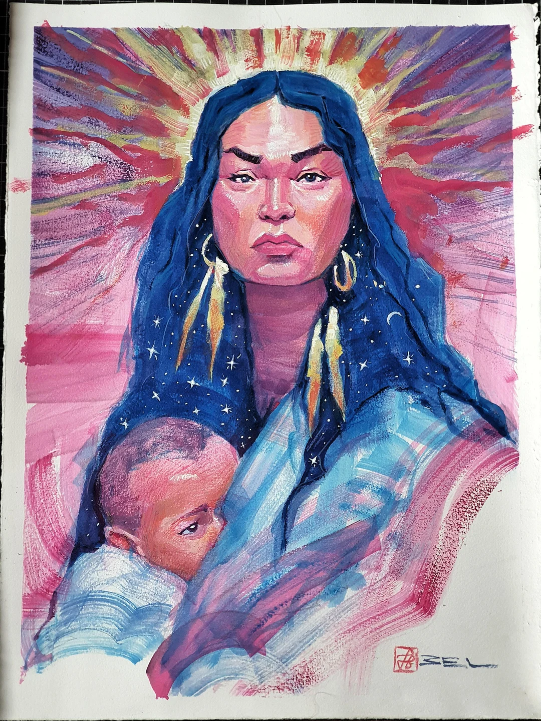 Dear Mother Earth. Me, gouache on paper, 2023. | Scrolller