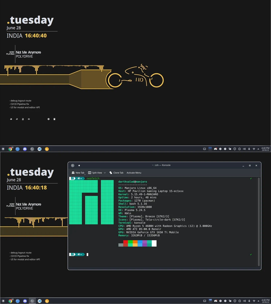 [KDE] Minimal desktop setup done in Manjaro KDE Plasma | Scrolller