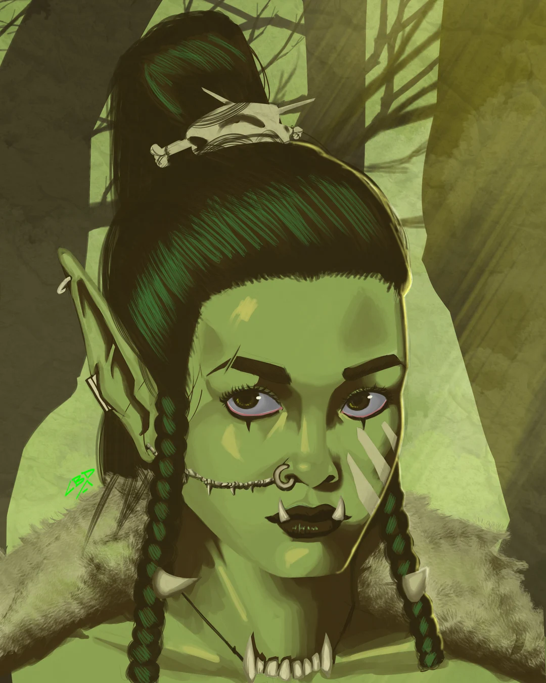 Artwork - Female orc portrait, Me, Digital Art, 2022 | Scrolller