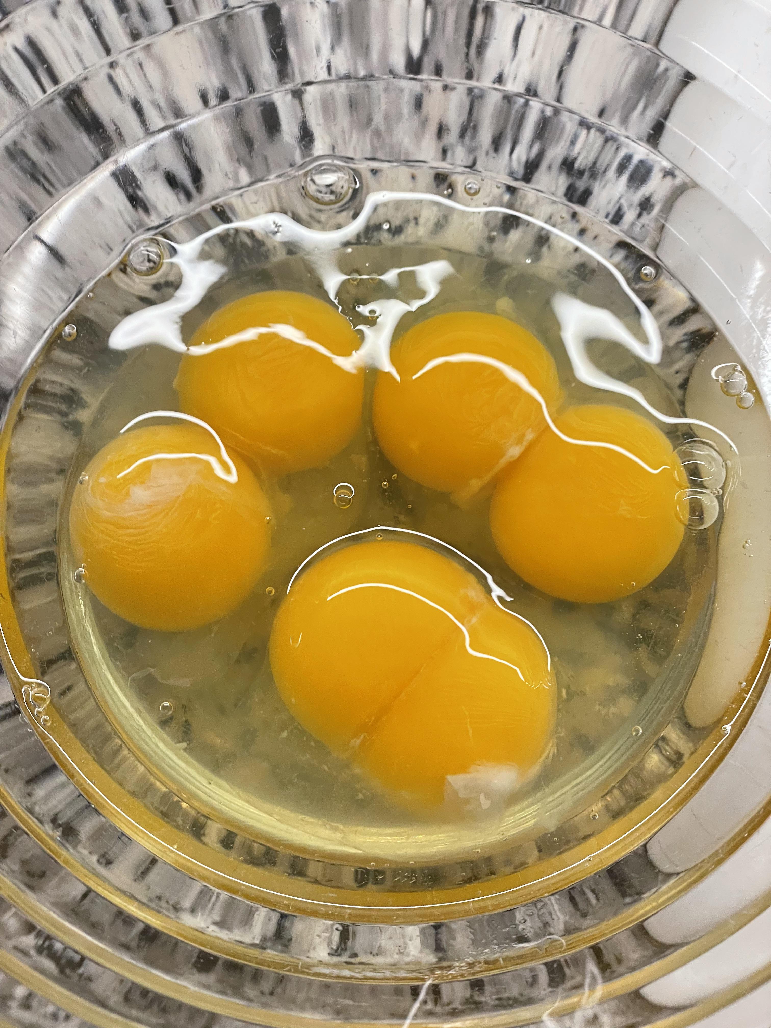 Three twin yolk eggs, the triple-double | Scrolller