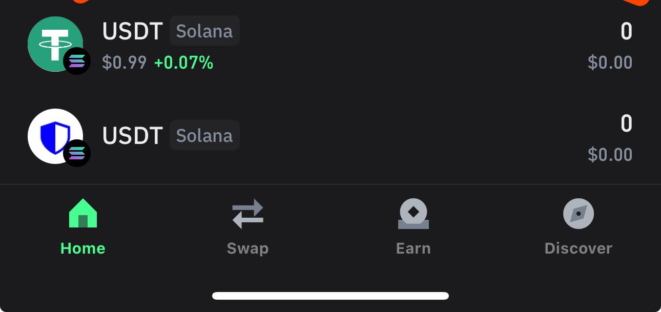 Can anyone explain the difference of these two USDT SOLANA | Scrolller