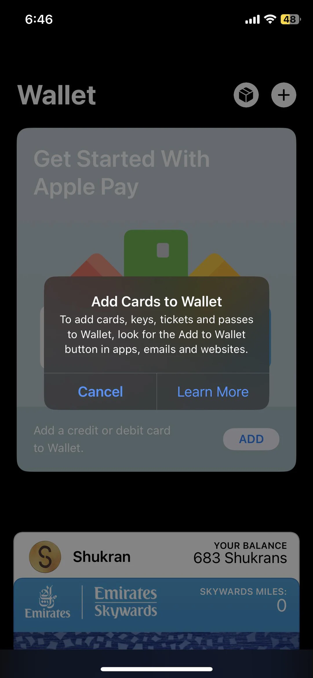 Unable to add credit cards to my wallet | Scrolller