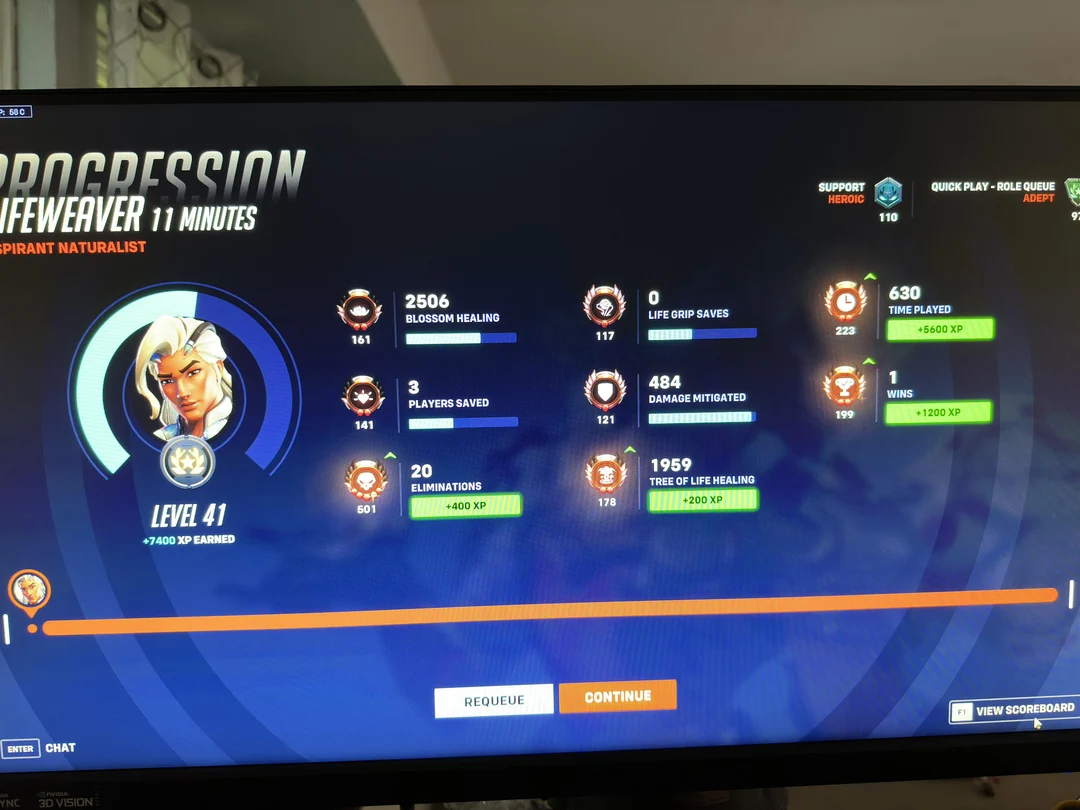 Elimination progression finally at 500 with lifeweaver. | Scrolller