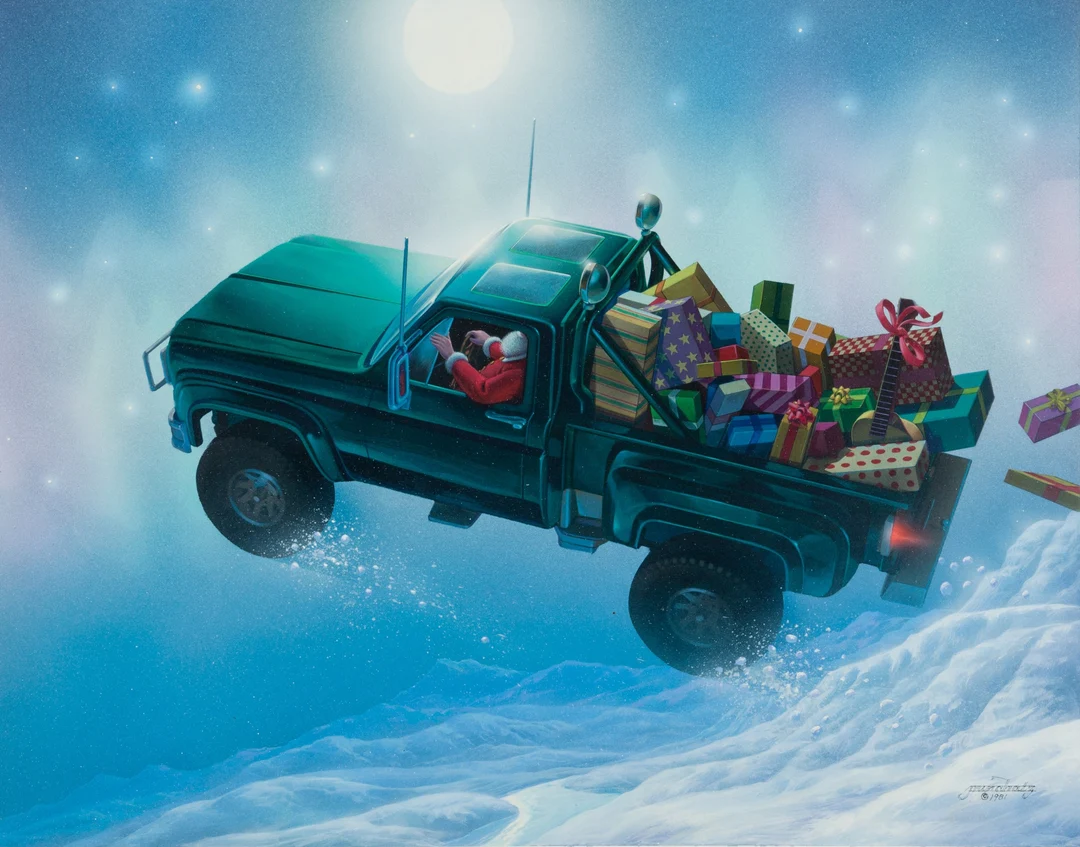Santa's Pickup Truck by Don Ivan Punchatz | Scrolller