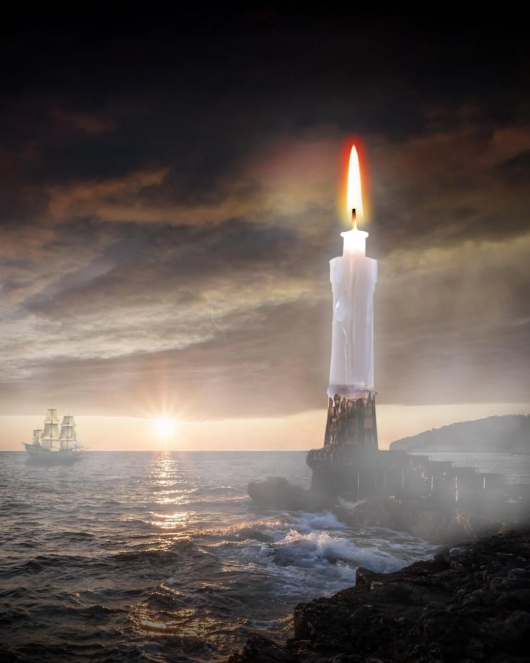 Old-styled Lighthouse, Me, Photo manipulation, 2021 | Scrolller