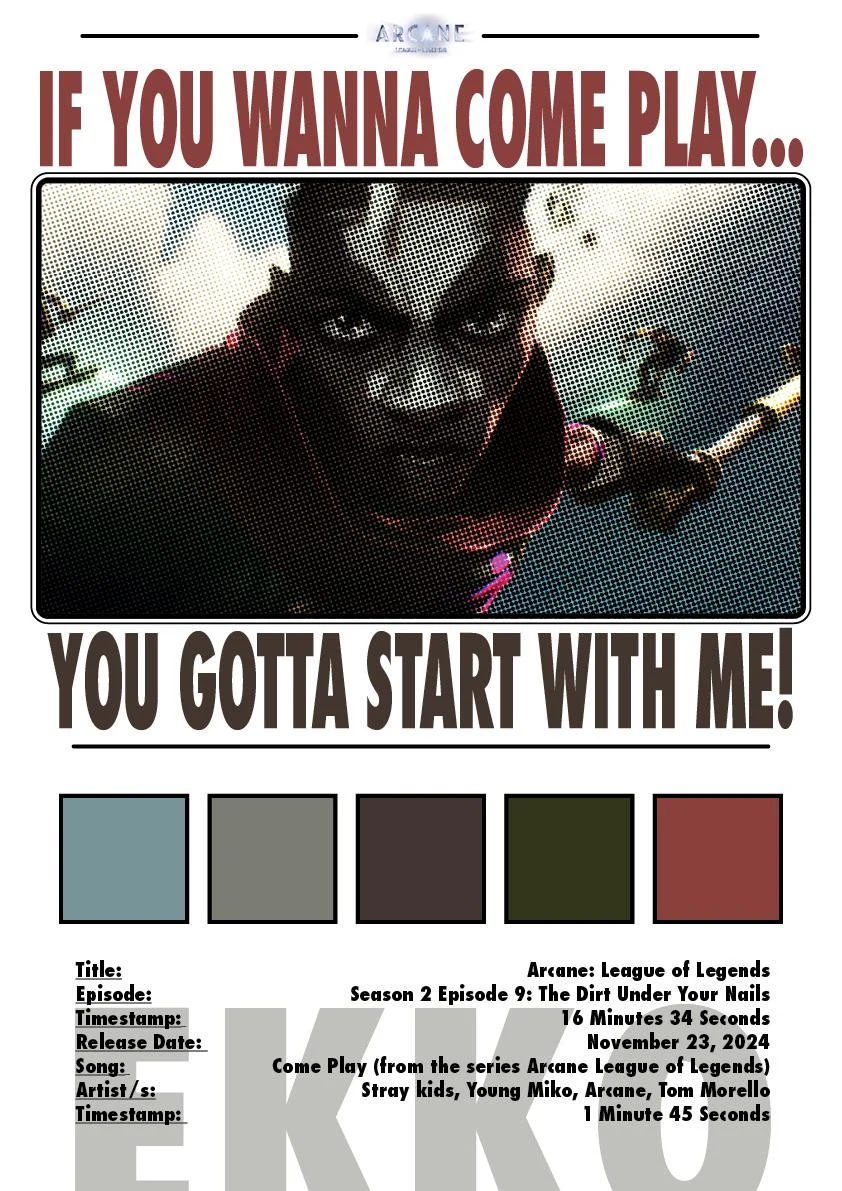 [s2 act 3 spoilers] (not really a spoiler) Ekko poster design I made | Scrolller