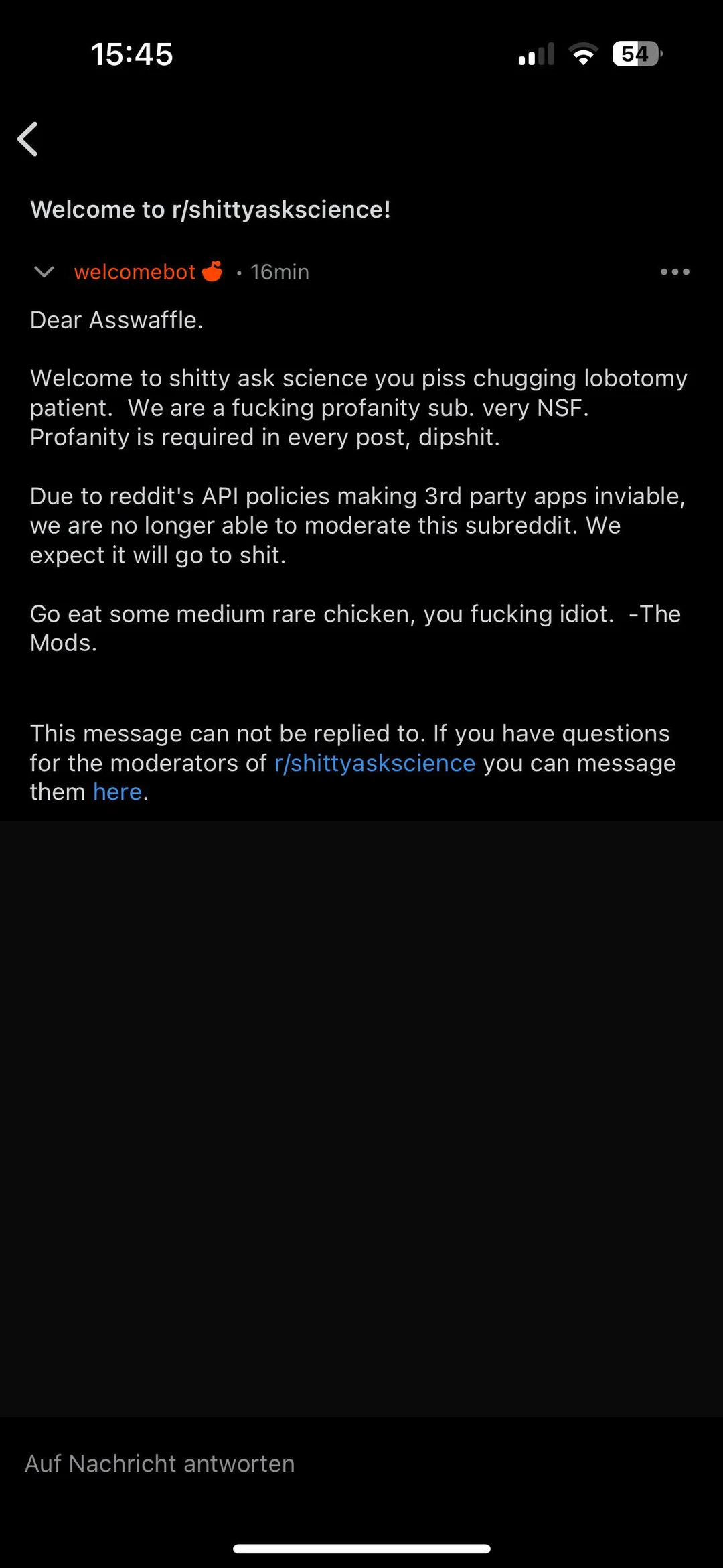 What the hell is going on? Just got this message. | Scrolller
