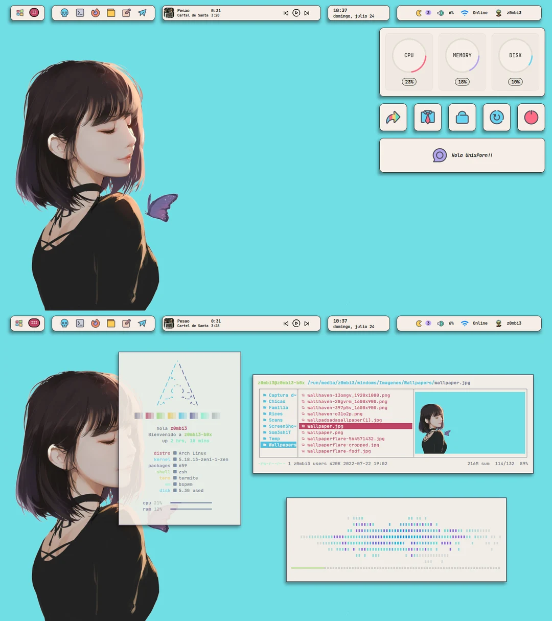 [BSPWM] Arch Rice Codename Andrea | Scrolller