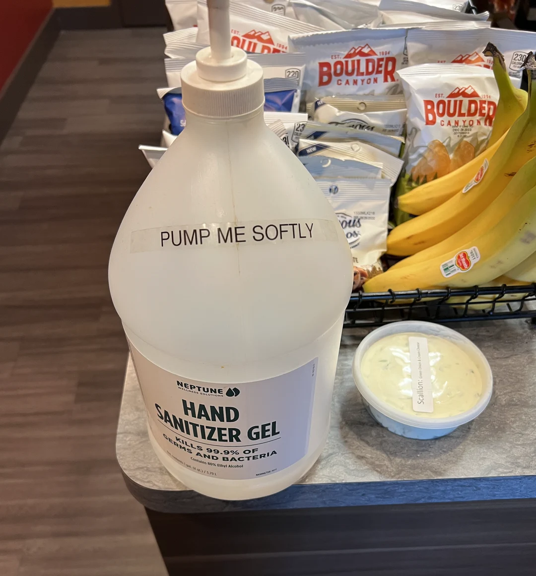 I think the hand sanitizer at my local deli is flirting with me. | Scrolller
