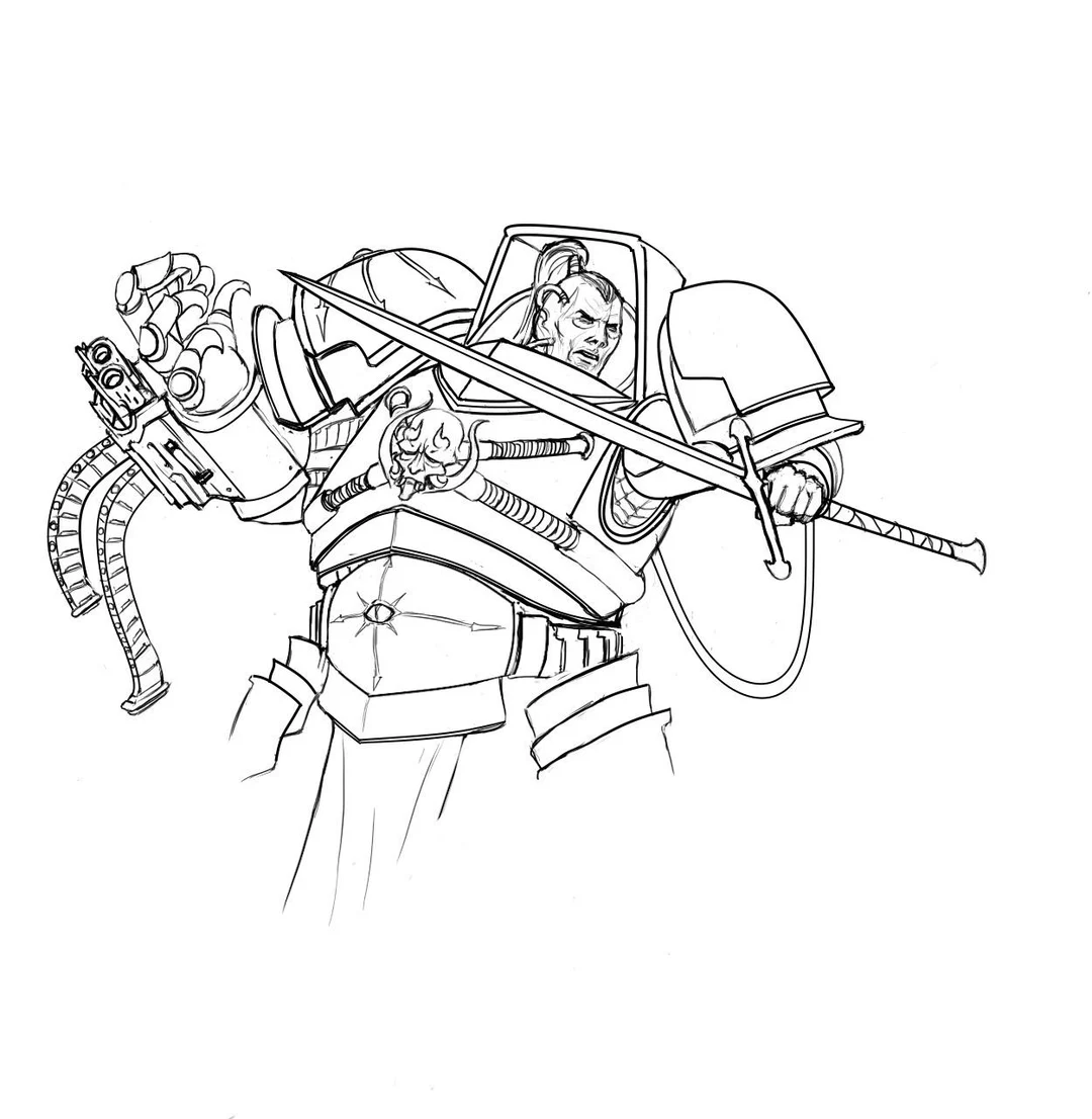 some despoiler line art i did for coloring | Scrolller