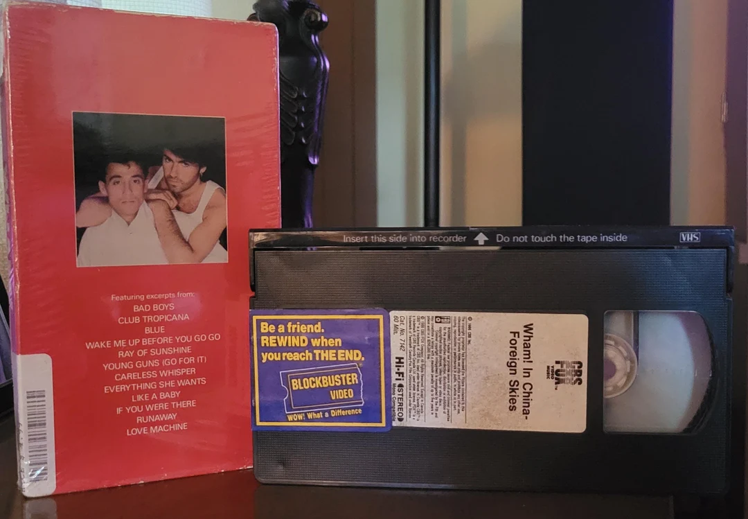 1986 Wham! VHS concert tape from Blockbuster circa 1994 | Scrolller