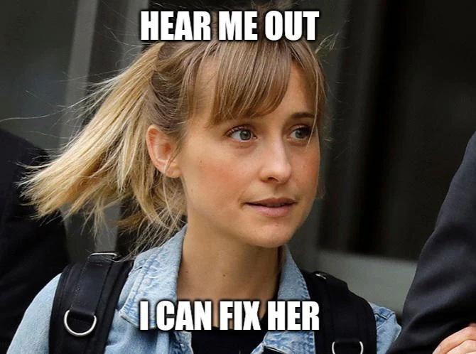 Implying as if she needs fixing. | Scrolller