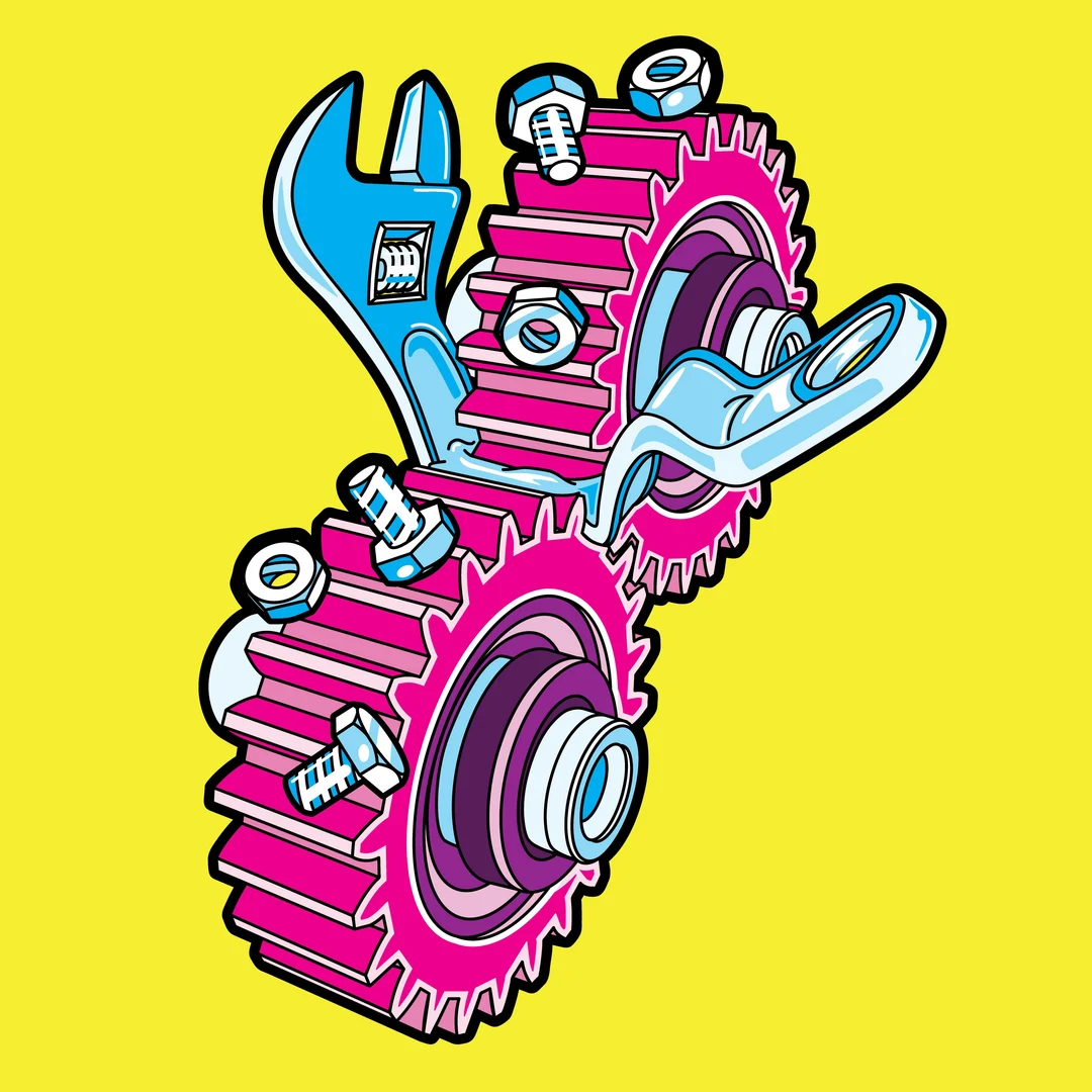 Jammed Gears, Nick Paparazzo (me), Adobe Illustrator, 2023 | Scrolller