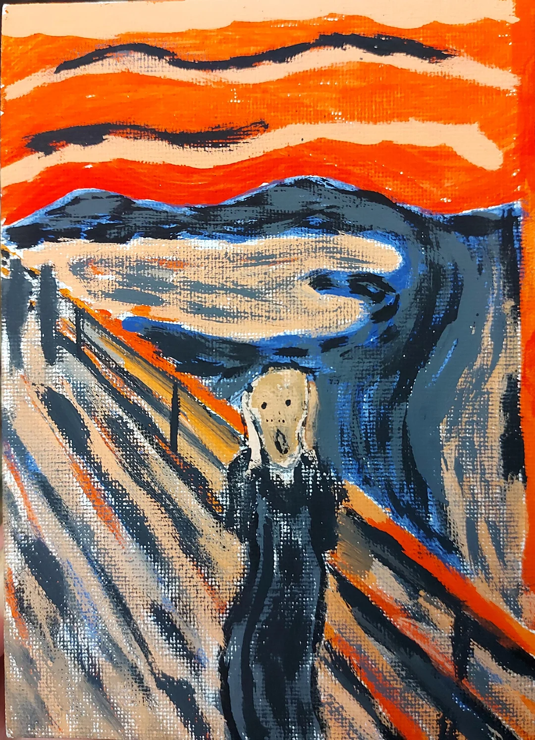 Scream, Edvard Munch, Acrylic, 2023 | Scrolller