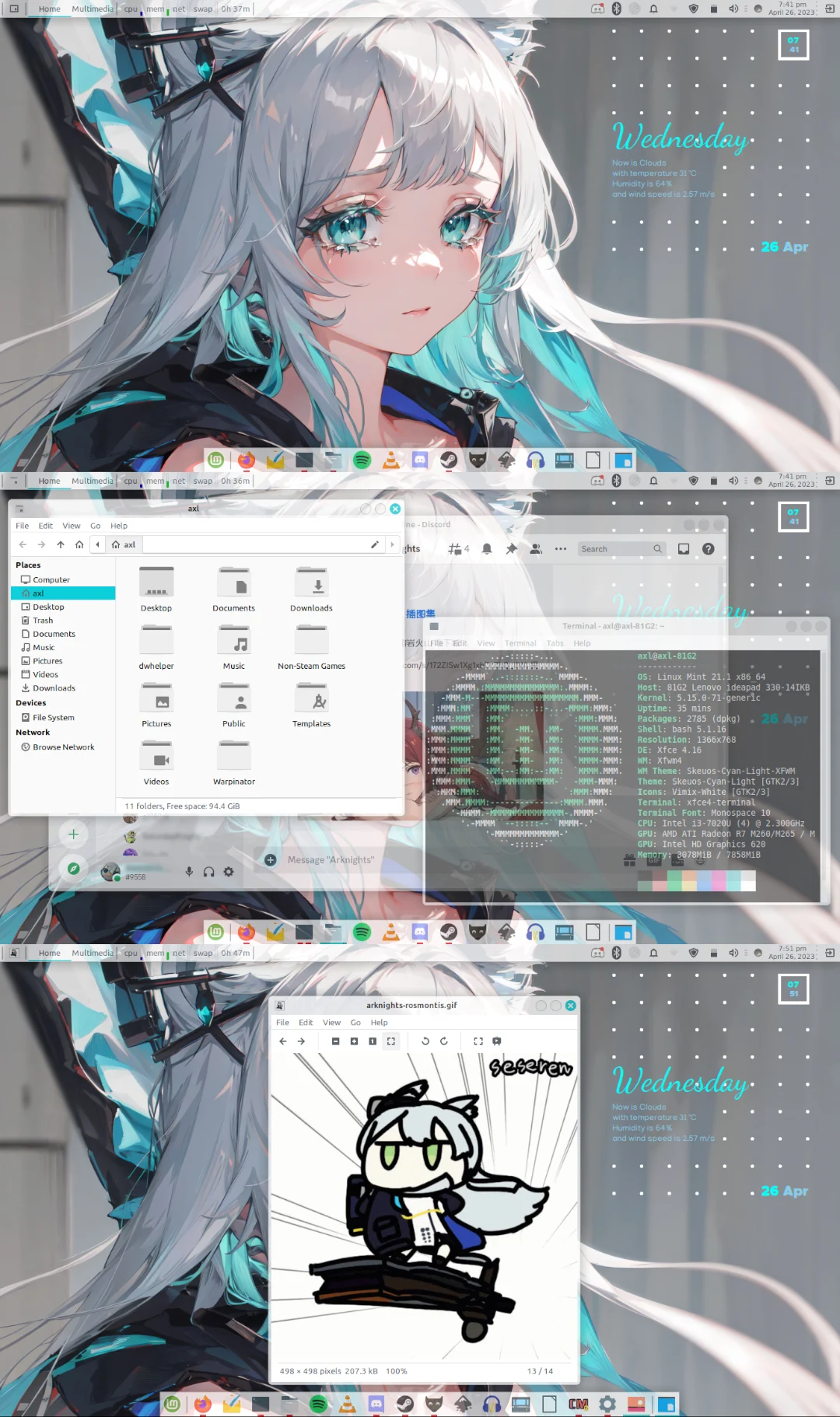 [Mint XFCE (repost) ] Rosmontis (ITS SO WHITE!!!) | Scrolller