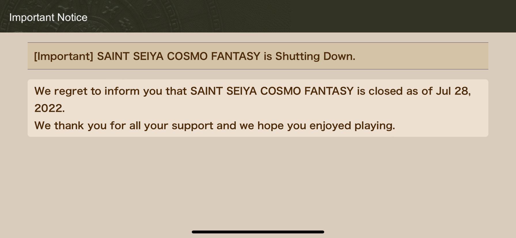 SS Cosmo Fantasy is officially closed | Scrolller