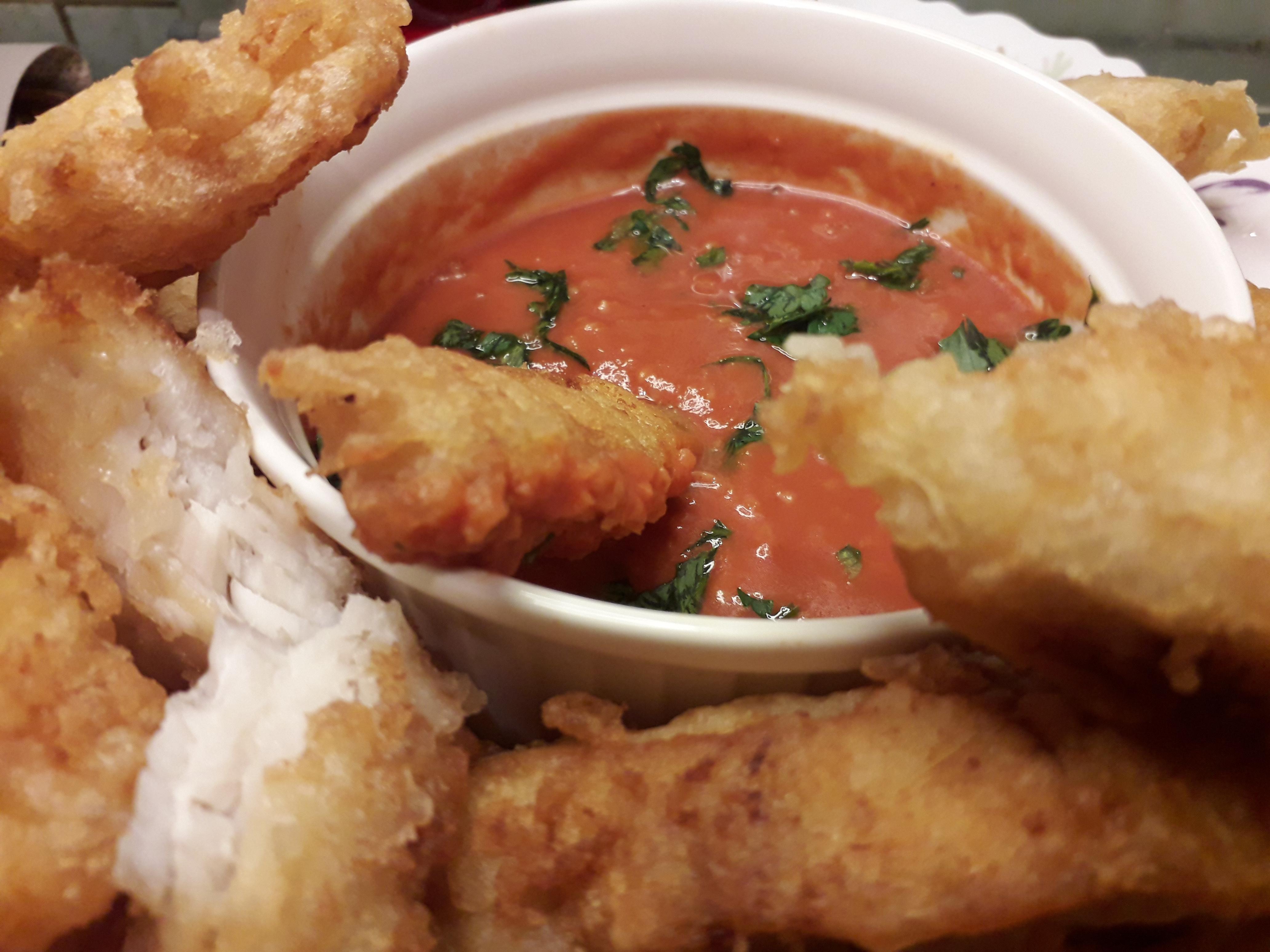 Discover more like Food: [Homemade] cod tempura ,garlic sauce and chicken soup and Related ...