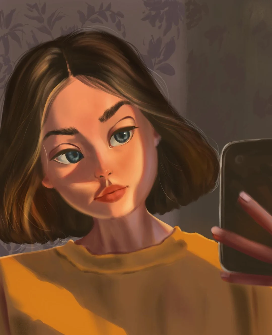 Selfie, Me, Procreate, 2022 | Scrolller