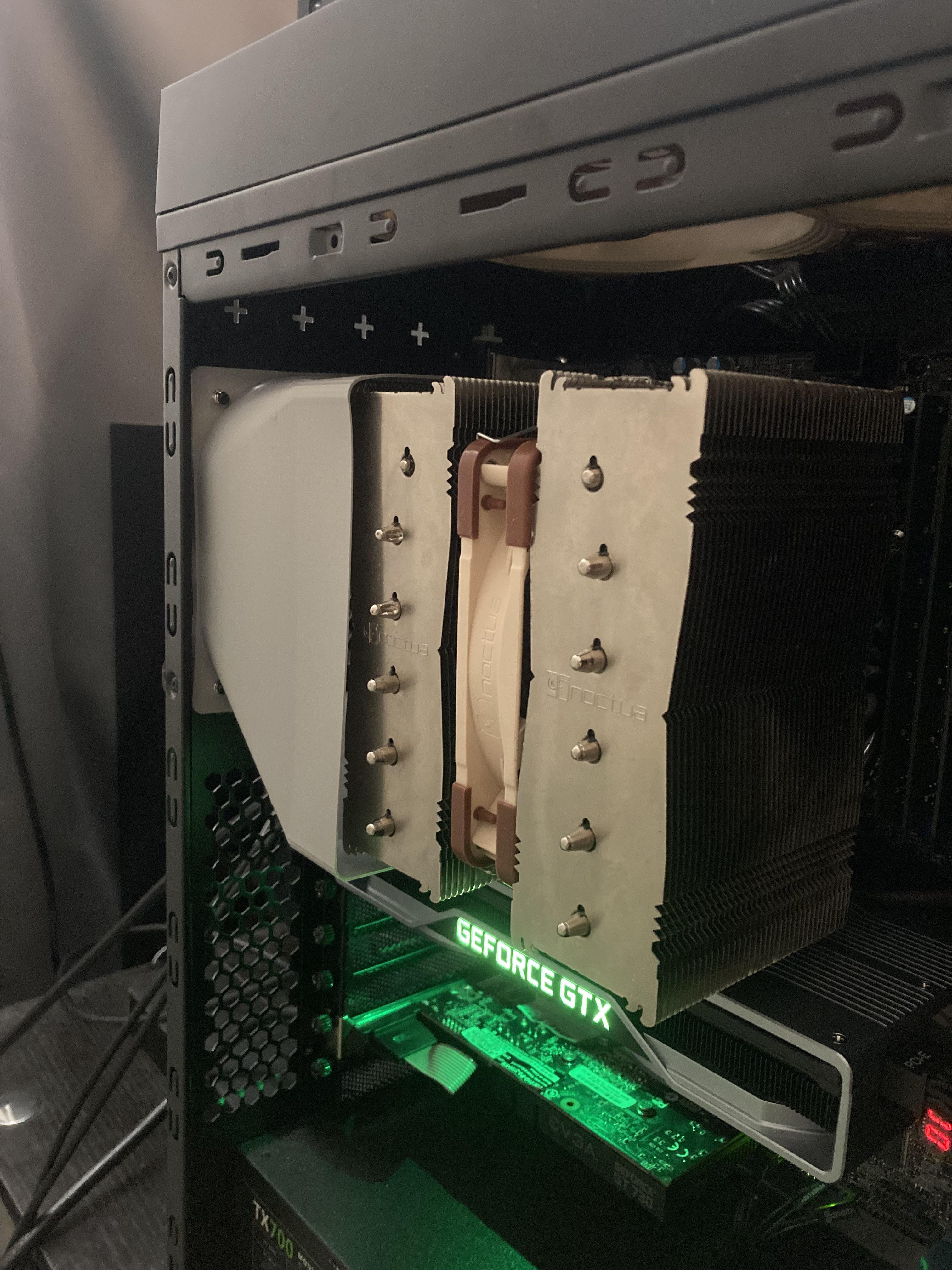 Air duct for my NH-D15S CPU cooler in my server. Remix of a design called cpu cooler heat duct ...