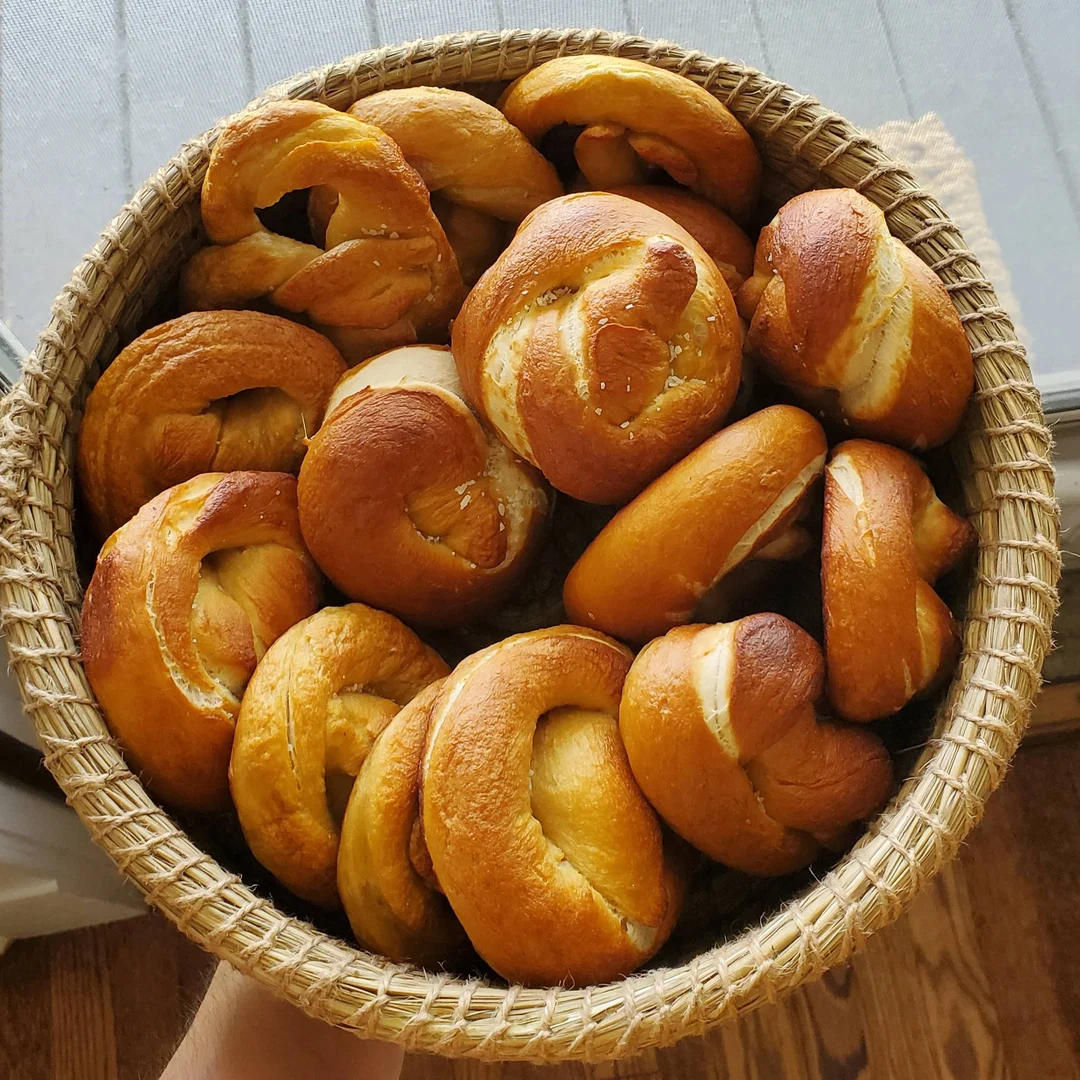 A basket full of pretzels | Scrolller