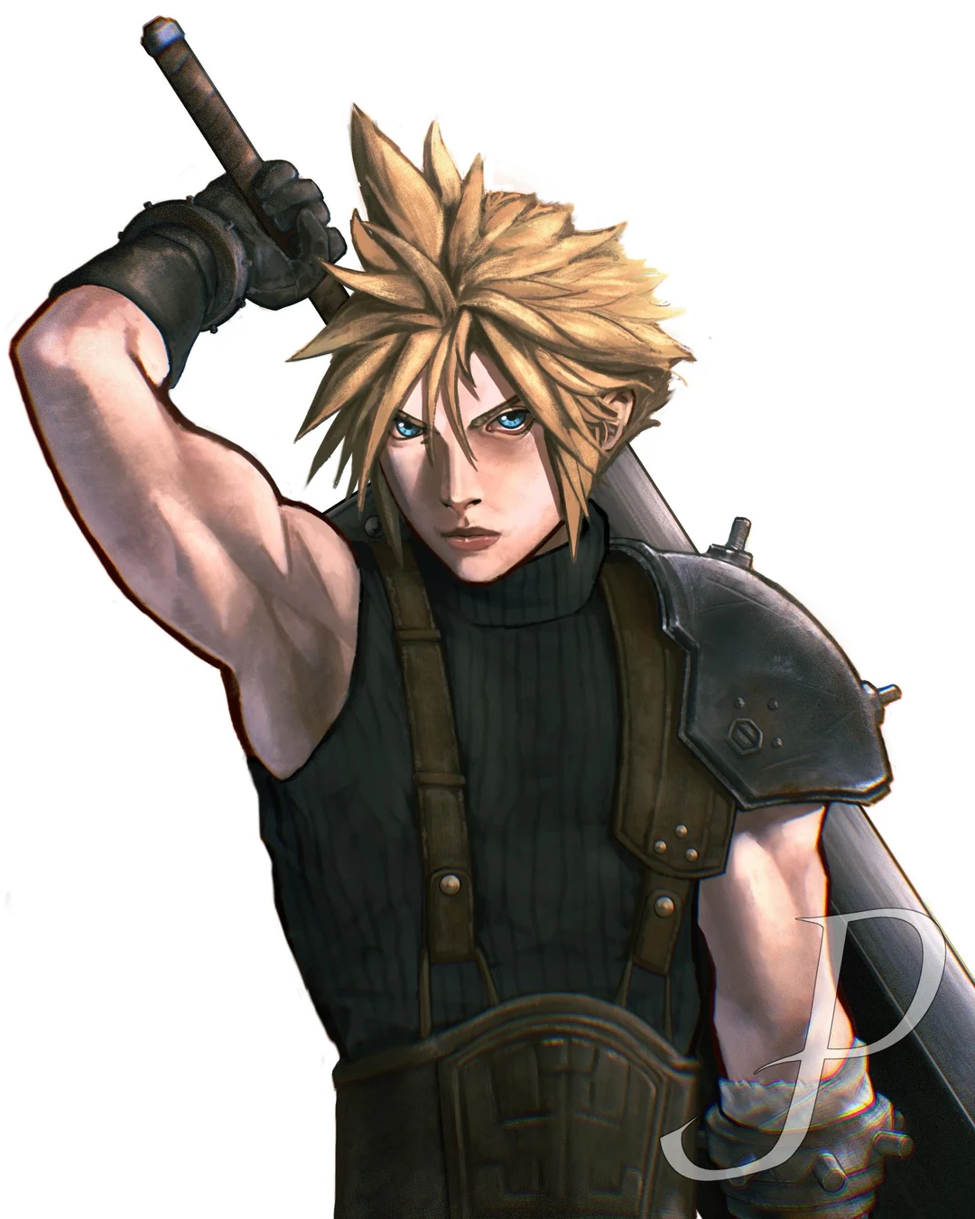 Cloud Strife from Final Fantasy 7, fan art by me | Scrolller