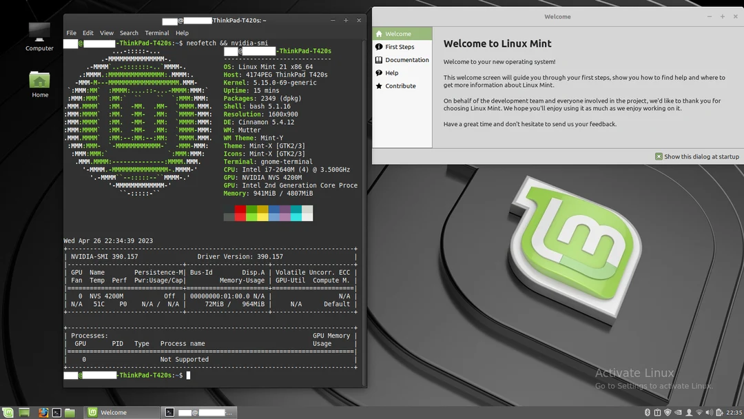[Cinnamon] Sometimes you gotta enjoy the old look of a *deactivated* Linux Mint installation ...
