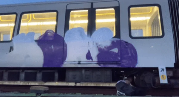 hiding under train | Scrolller