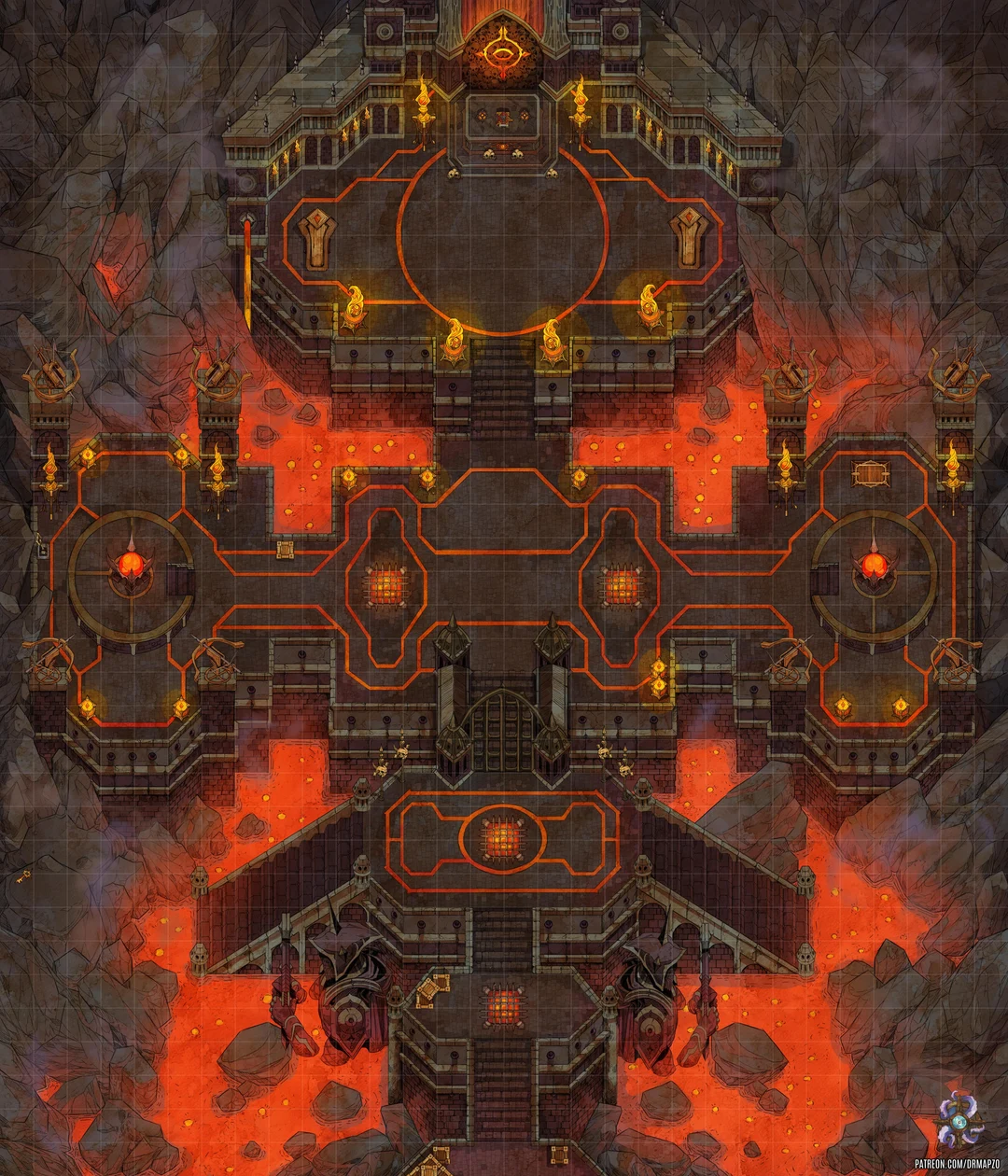 Infernal Altar Battle Map 30x35 | Scrolller