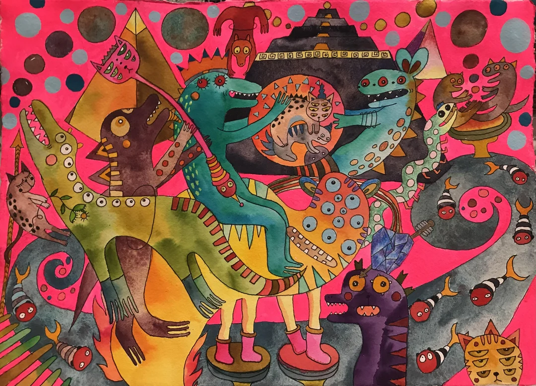 Les Miserables, me, watercolor and gouache, 2022 | Scrolller