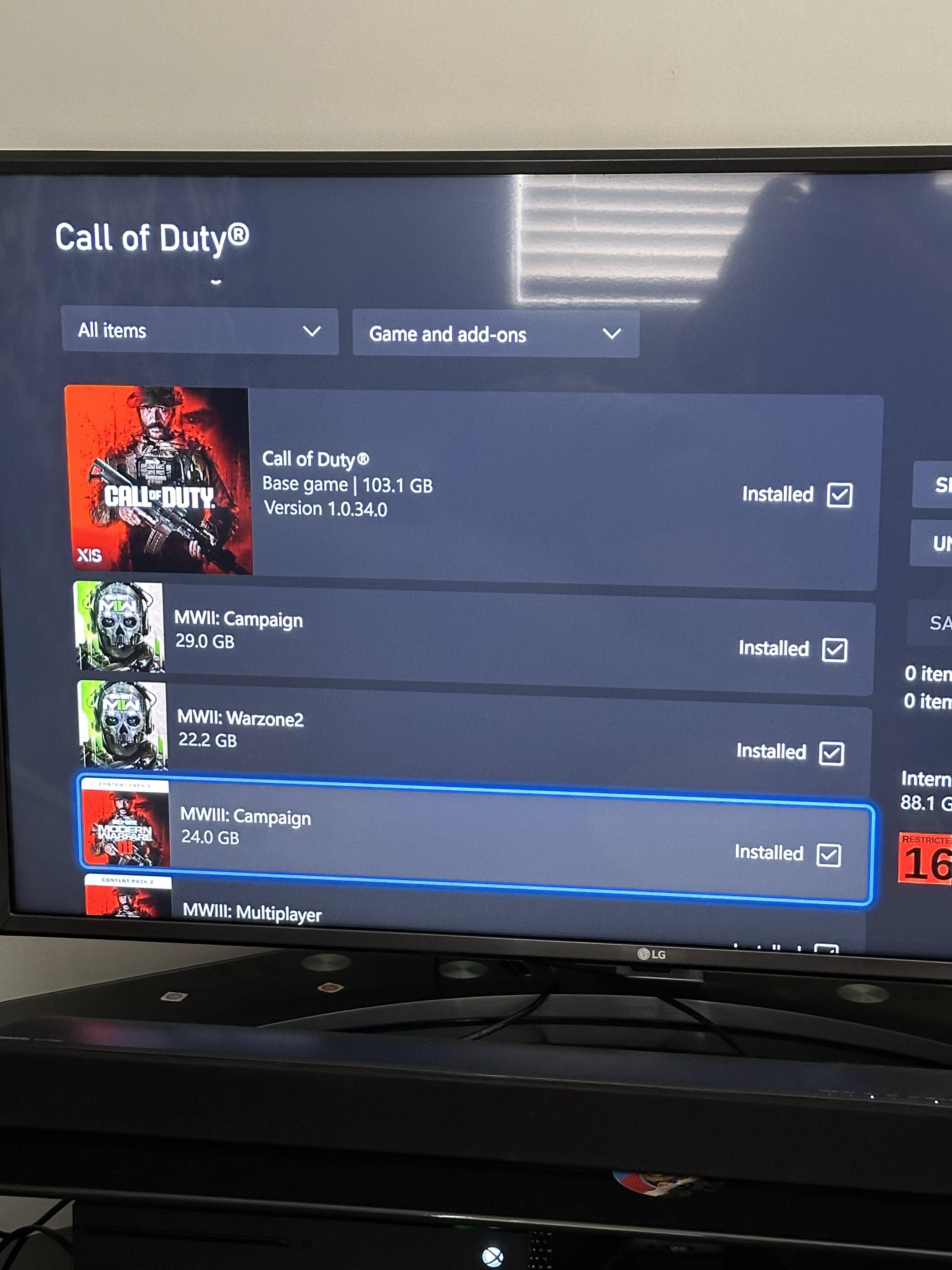 COD Installed features locked | Scrolller