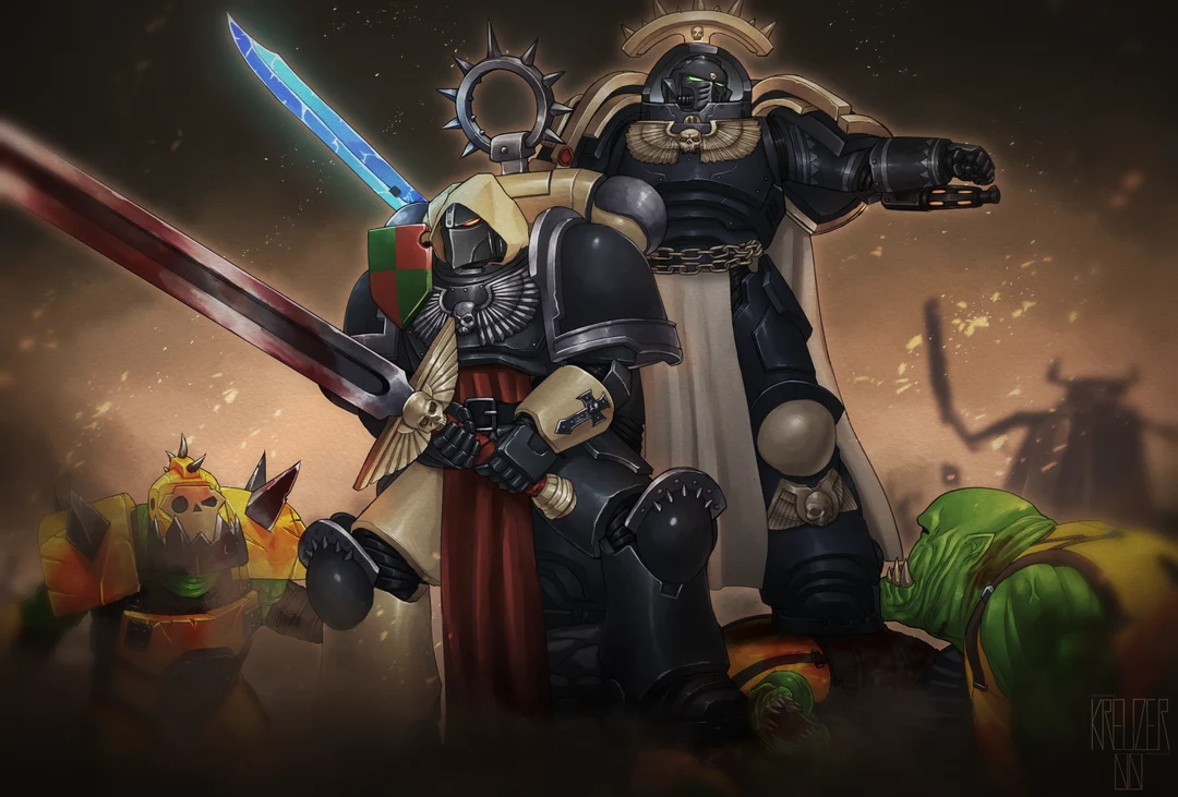 Two Angels vs an Ork Waagghhh!!! by Kreuzer00 | Scrolller