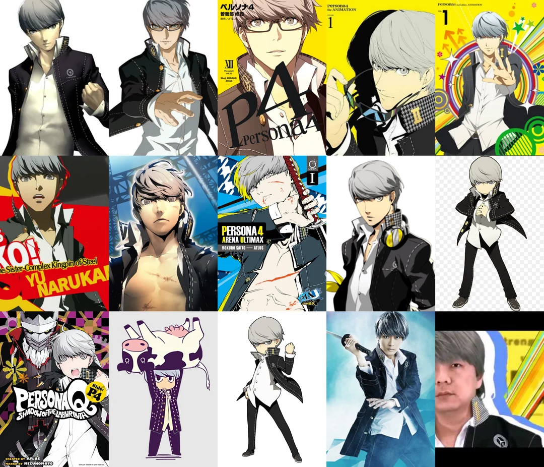Depictions of Persona 4 protagonist Yu Narukami across various platforms | Scrolller