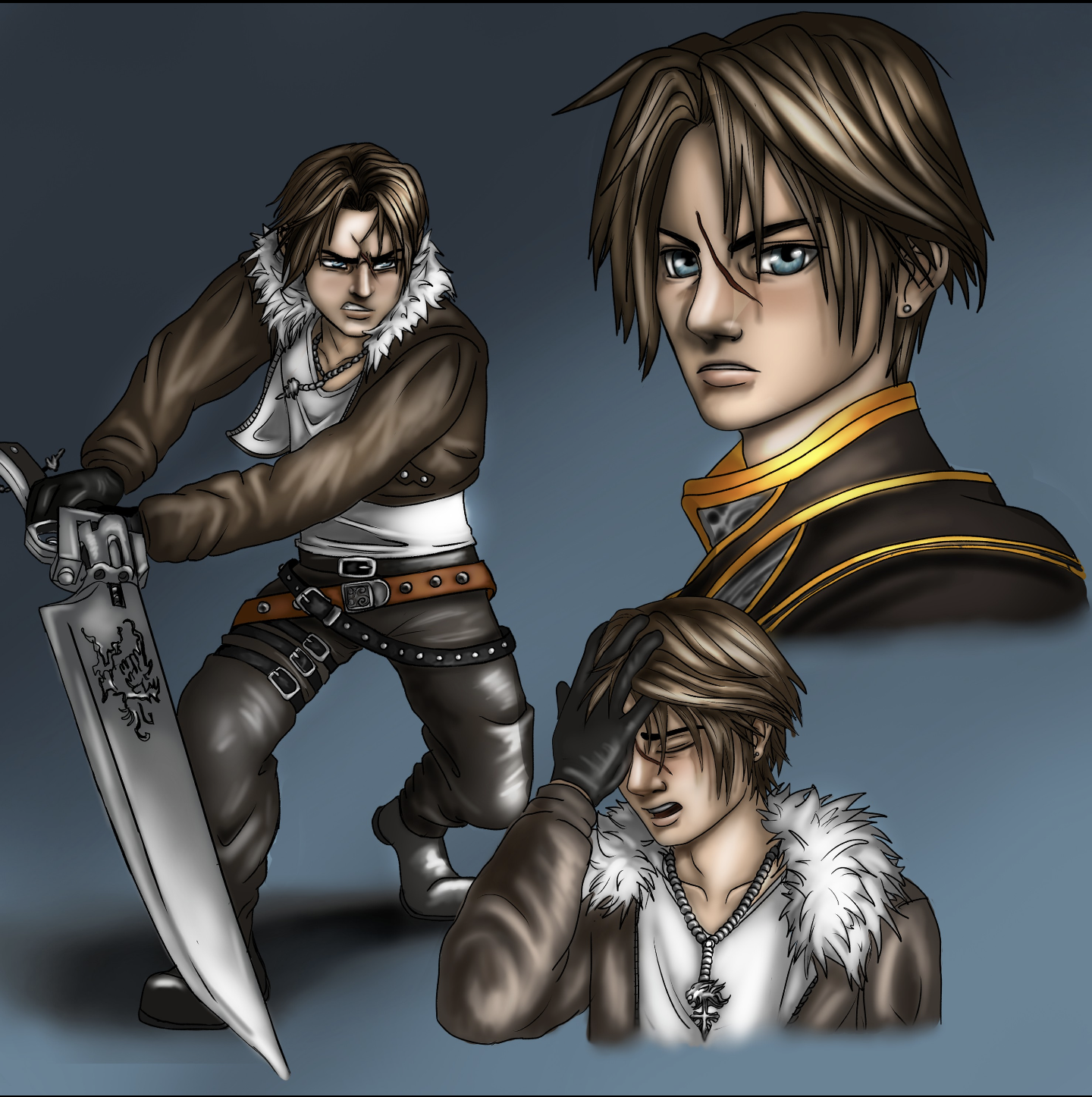 "Whatever." Squall Leonhart, digital art by me | Scrolller