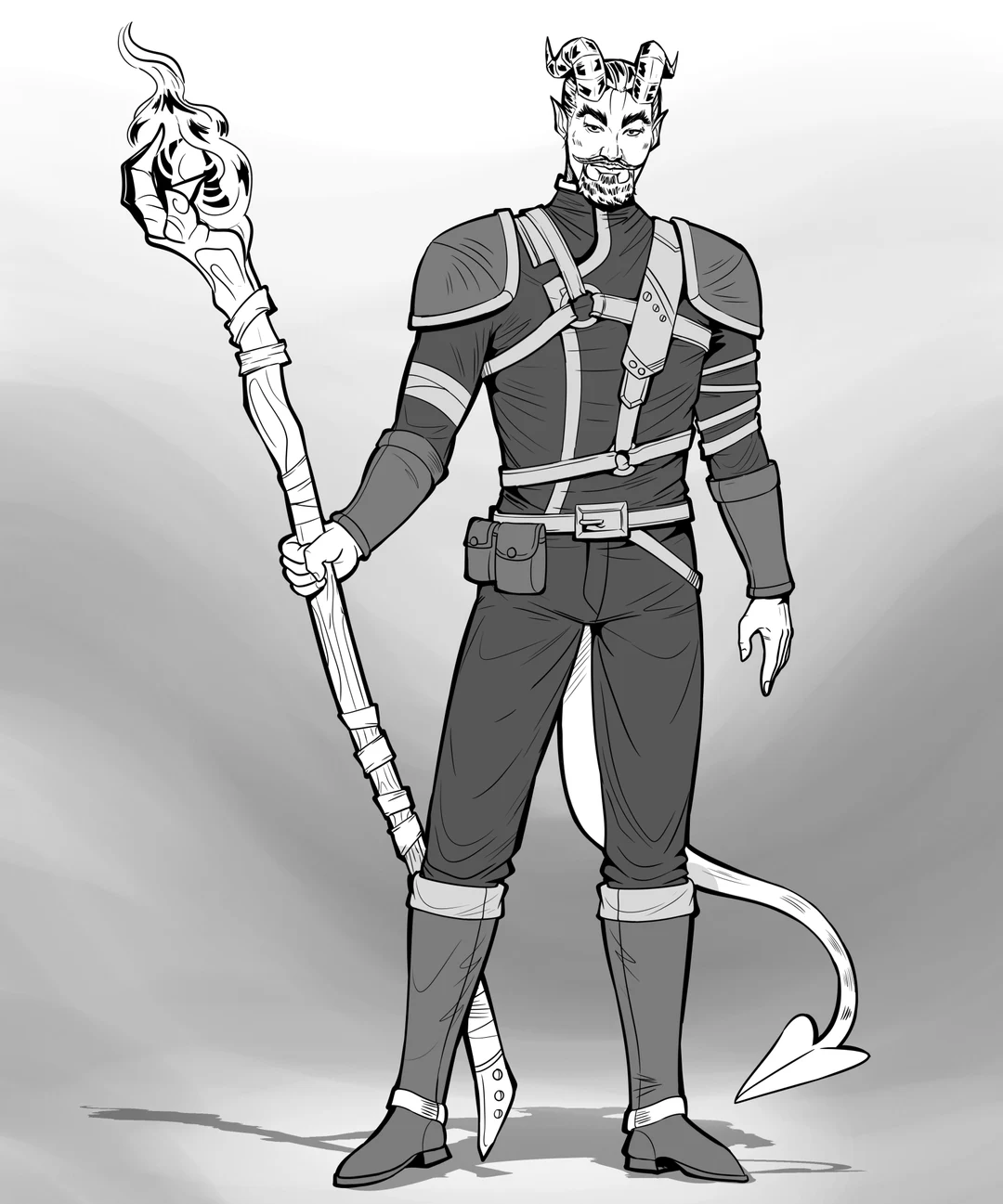 Andron the Tielfing warlock - art by me | Scrolller