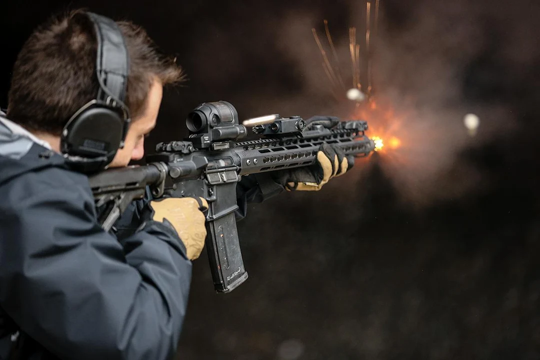 Blasting away... with a older Noveske. | Scrolller