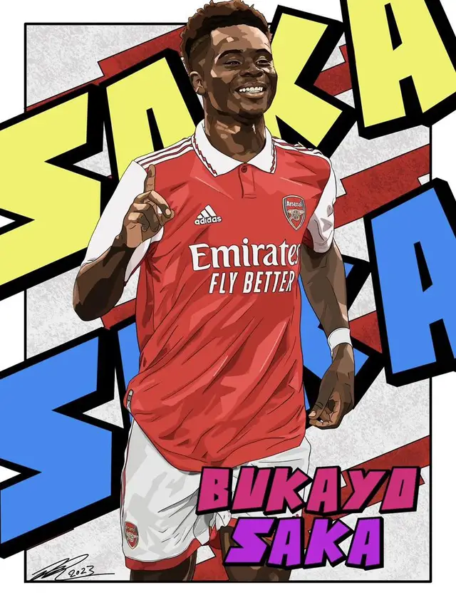 Saka poster, by Me, Digital drawing, 2023 | Scrolller